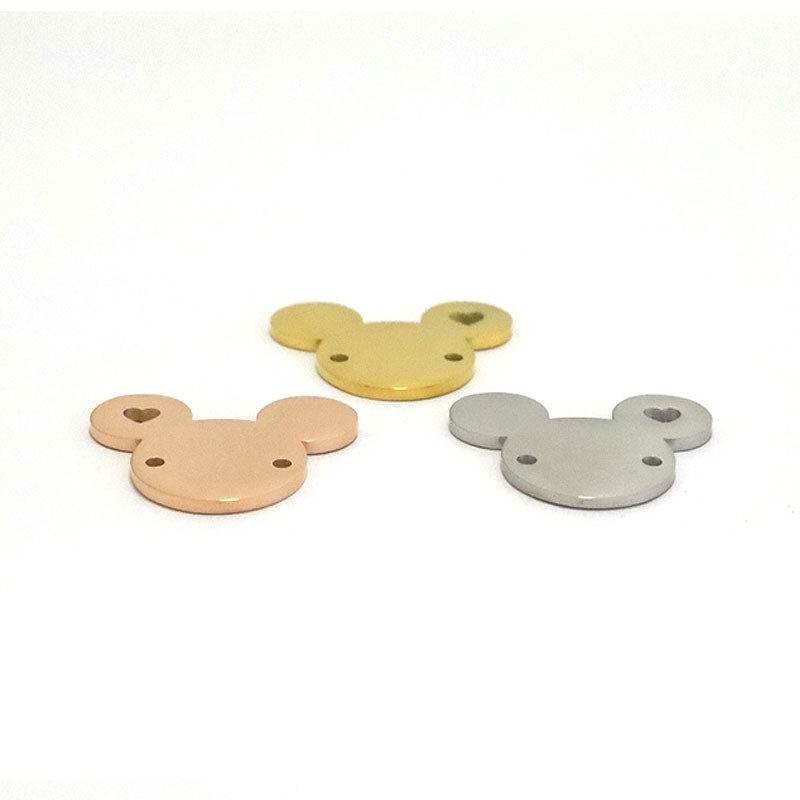SG.528 // Surgical Steel Mickey Mouse with a sheep ring Pendant [Siver ...